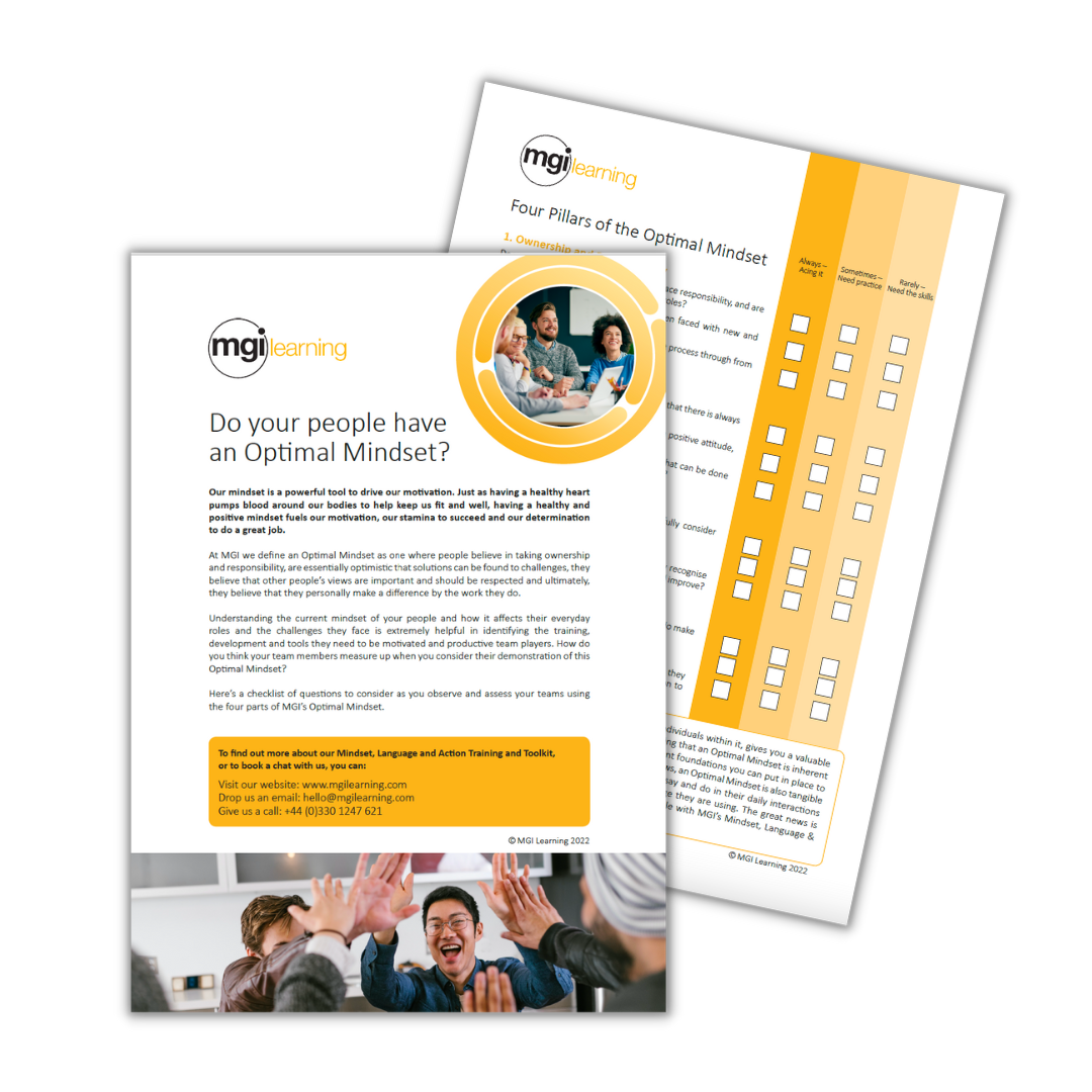 Assessment tool: Do your people have an Optimal Mindset?